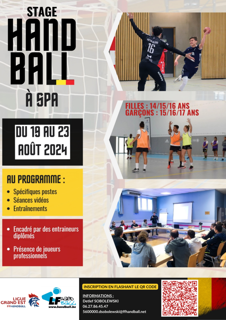 Transfrontalier | Stage Handball à Spa (Belgique) - Ligue Grand Est de ...